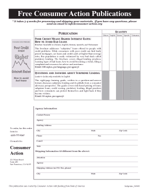 Fillable Online consumer-action send an email to infoconsumer-action ...