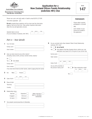 Fillable Online immi gov New Zealand Citizen Family Relationship Fax ...