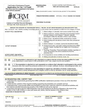 Fillable Online icrm date of icrm form for filling Fax Email Print ...