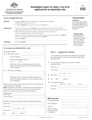 Fillable Online immi gov form 160 radiological report Fax Email Print - pdfFiller