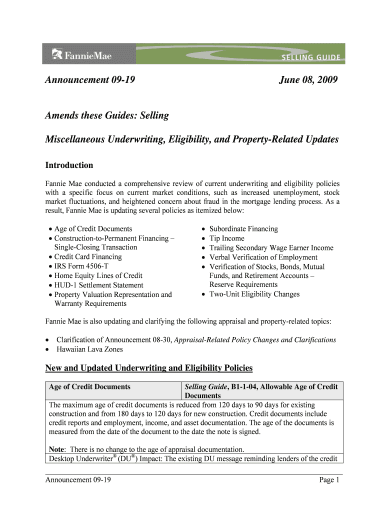 Fillable Online Announcement 09-19 Fax Email Print - pdfFiller