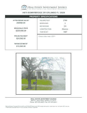 Fillable Online Download Info Packet - Real Estate Investment Source ...