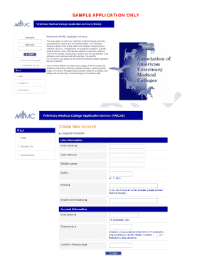 Fillable Online aavmc SAMPLE APPLICATION ONLY - aavmc Fax Email Print ...