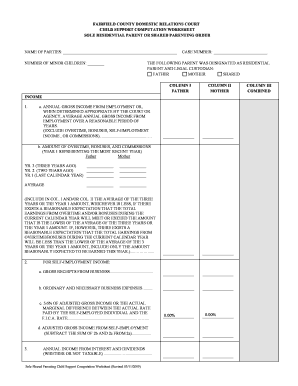 Fillable Online co fairfield oh DR0309120 Sole-Shared Parenting Child ...