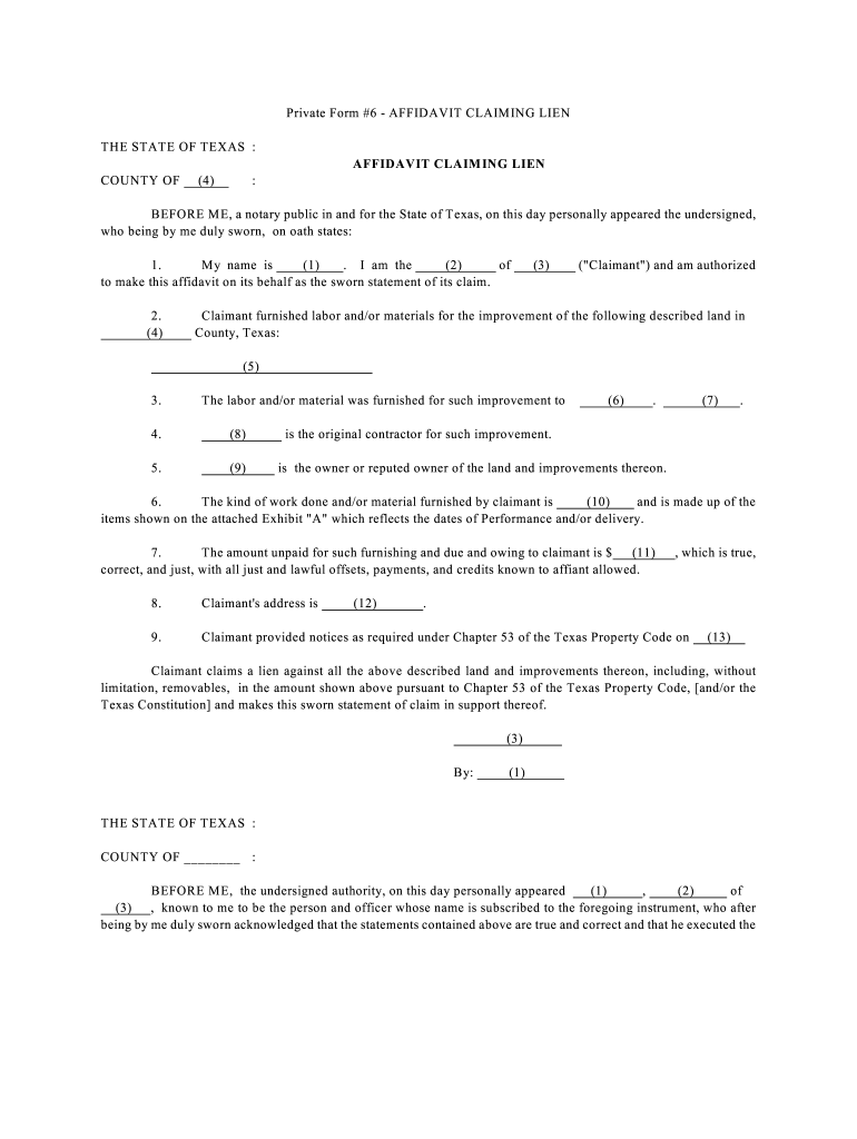 Texas Affidavit Fill Online Printable Fillable Blank Pdffiller Images
