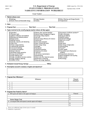 Fillable Online energy STATE ENERGY PROGRAM (SEP) Fax Email Print ...