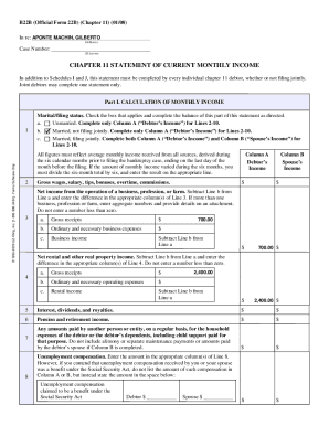 Fillable Online B22B (Official Form 22B) (Chapter 11) (01/08) Fax Email ...