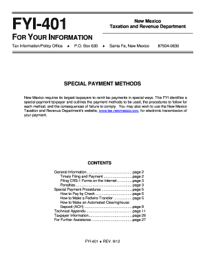 Fillable Online SPECIAL PAYMENT METHODS Fax Email Print - pdfFiller