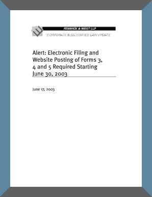 Fillable Online Alert Electronic Filing and Website Posting of Forms 3 ...