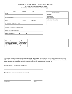 Fillable Online Personal online services application form - Fulton Bank ...
