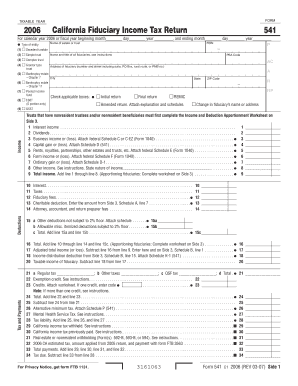 Fillable Online For calendar year 2006 or fiscal year beginning month ...
