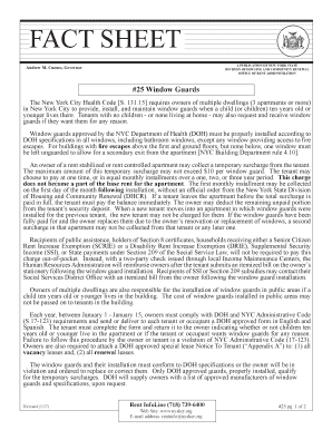 Fillable Online #25 Window Guards Fax Email Print - pdfFiller