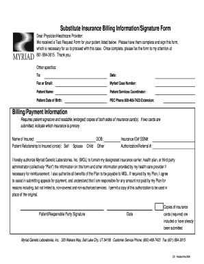 Fillable Online Substitute Insurance Signature Form - OnDose.pdf ...