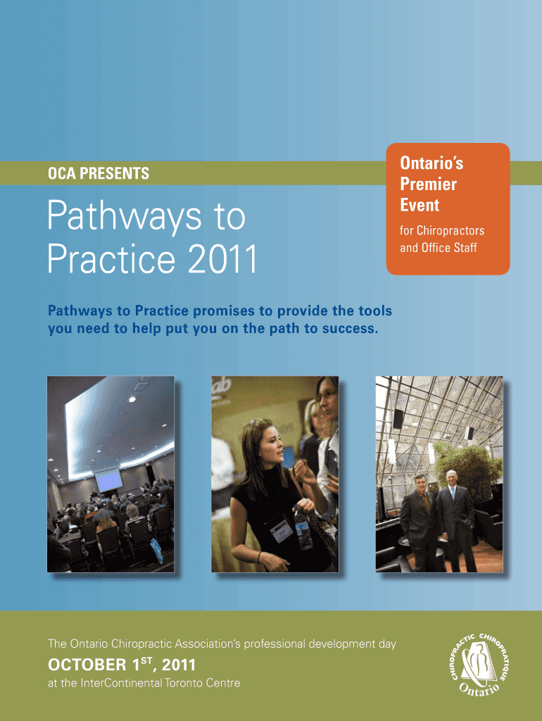 Fillable Online Pathways to Practice 2011 - Ontario Chiropractic ...
