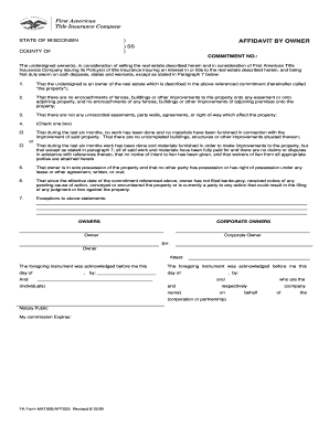 Fillable Online AFFIDAVIT BY OWNER Fax Email Print - pdfFiller