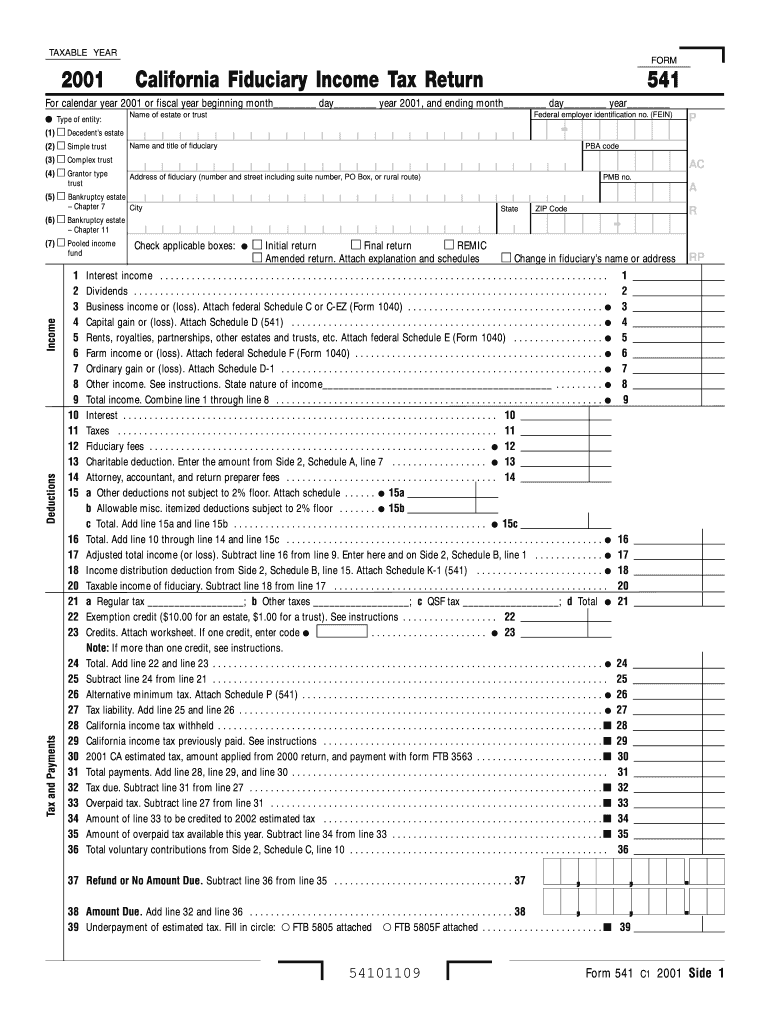 Fillable Online ftb ca Reset Form Print and Reset Form TAXABLE YEAR ...