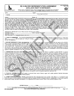 Re-14 Buyer Representation Agreement - Talbert Real Estate Group - Fill ...