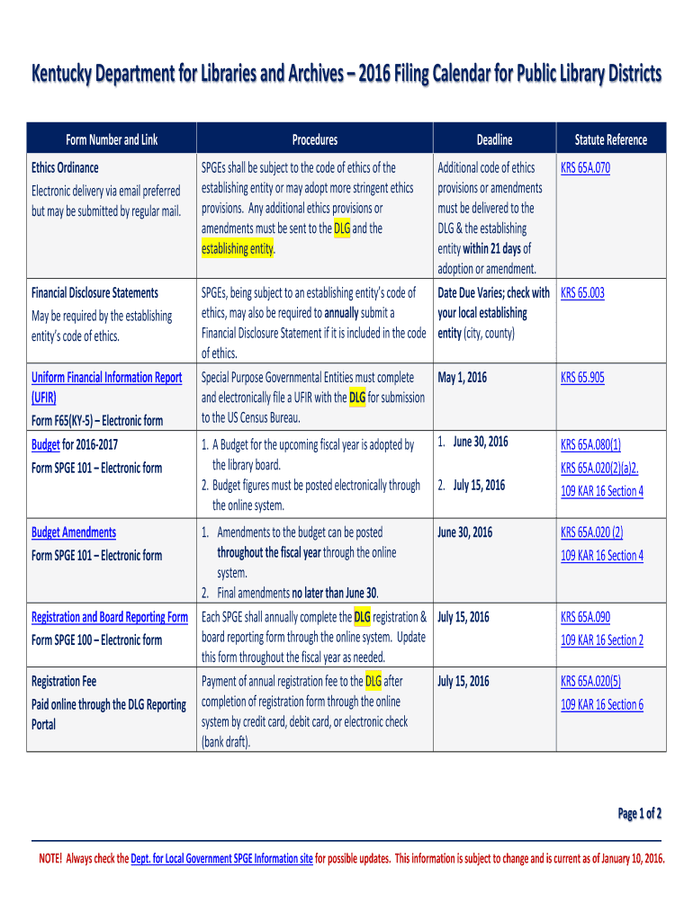 Fillable Online kdla ky Kentucky Department for Libraries and Archives ...