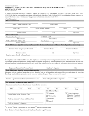 Fillable Online ccoe k12 ca To download the Statement of Intent to ...