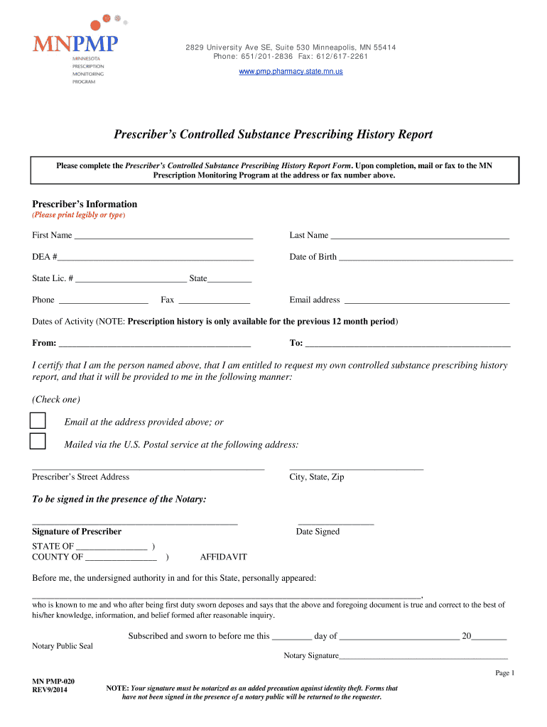 Fillable Online Prescriber's Request for - Minnesota Prescription ...