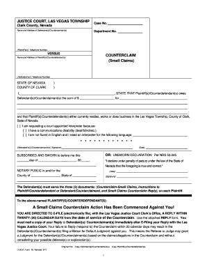 Fillable Online Name and Address of Defendant(s)Counterclaimant(s) Fax ...