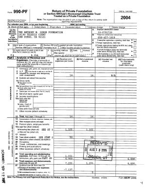 Fillable Online 990 PF Form Return of Private Foundation For calendar ...