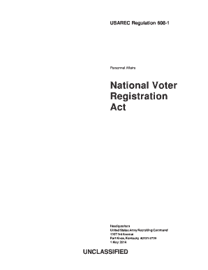 Fillable Online usarec army USAREC Regulation 608-1 Fax Email Print ...