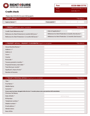 Fillable Online Please return this form to your letting agent Fax Email ...