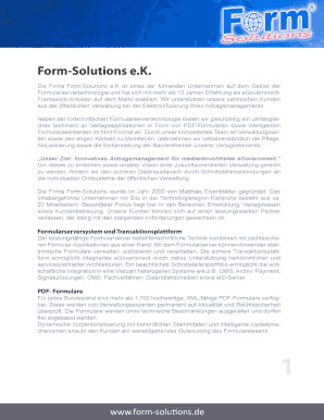 Ausfüllbar Online Form-Solutions e.K. Fax Email Drucken - pdfFiller