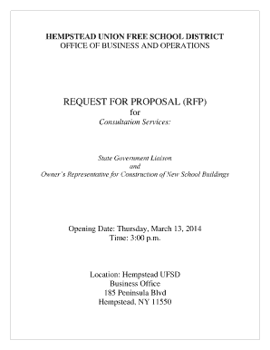 Fillable Online hempsteadschools rfp owners representative school ...
