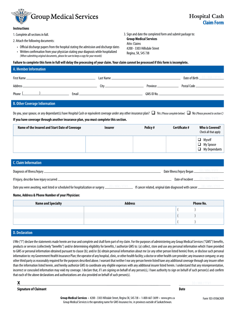 Group Medical Services Dental Claim Form at Charlotte Wiltshire blog