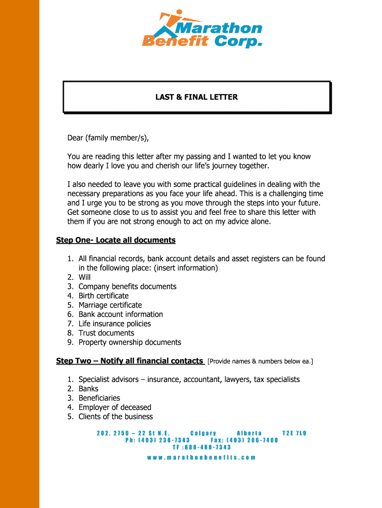 Fillable Online LAST & FINAL LETTER Fax Email Print - pdfFiller