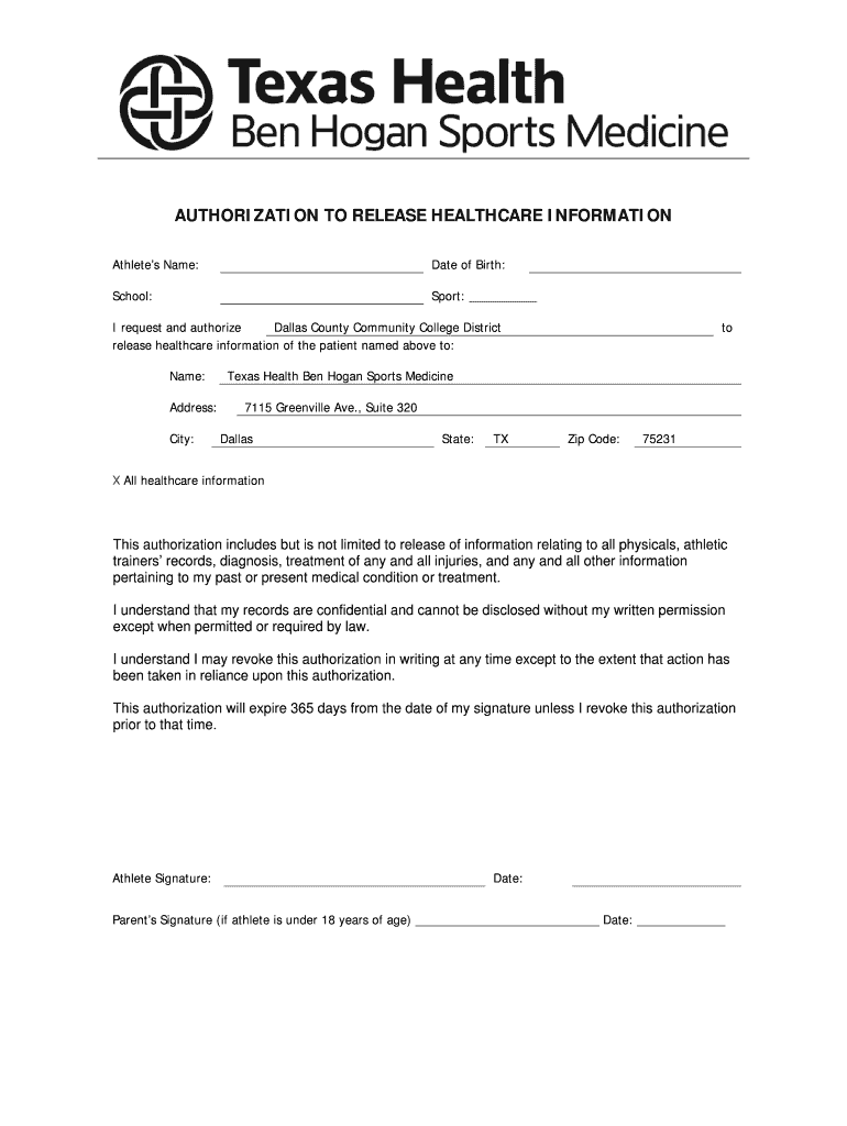 Fillable Online brookhavencollege HIPPA Release Form - Brookhaven College Fax Email Print ...