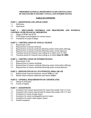 Fillable Online theiia PROPOSED NI 52-109 and FORMS - Institute Of ...