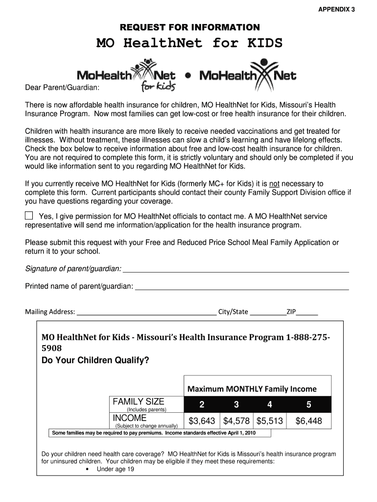 Fillable Online omo healthnet for kids applicationdoc Fax Email Print ...