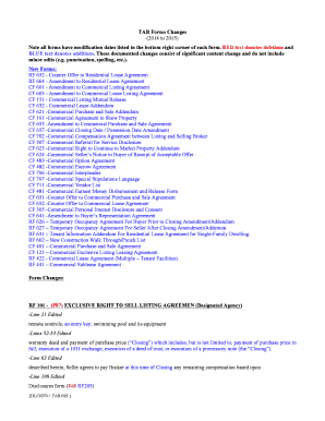 Fillable Online TAR Forms Changes Fax Email Print - pdfFiller
