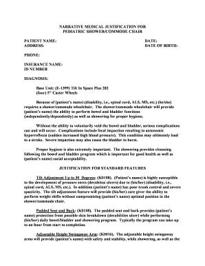 Fillable Online NARRATIVE MEDICAL JUSTIFICATION FOR Fax Email Print ...