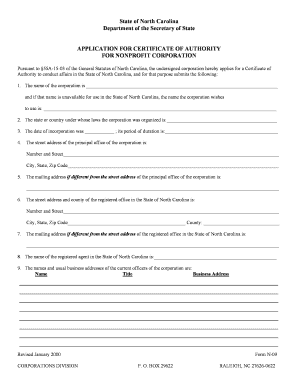 Fillable Online Application of Certificate of Authority.rtf Fax Email ...