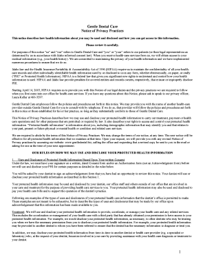 Fillable Online This notice describes how health information about you ...