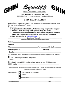 Fillable Online View and print the GHIN Registration Form Fax Email ...
