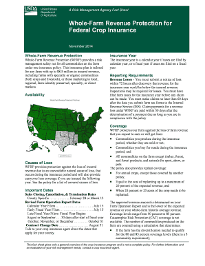 Fillable Online rma usda Whole-Farm Revenue Protection for Fax Email ...