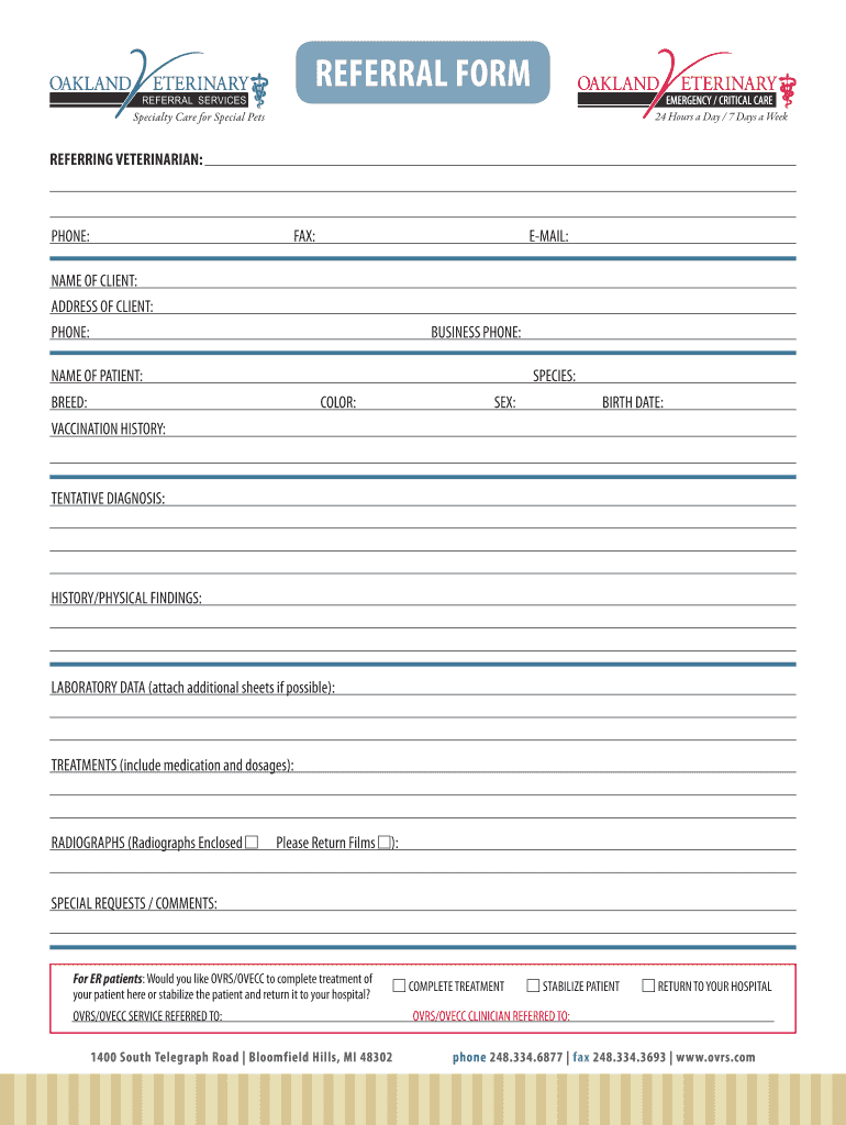 Fillable Online EMERGENCY / CRITICAL CARE Fax Email Print - pdfFiller