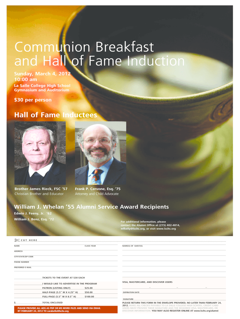 Fillable Online lschs and Hall of Fame Induction - lschs Fax Email ...