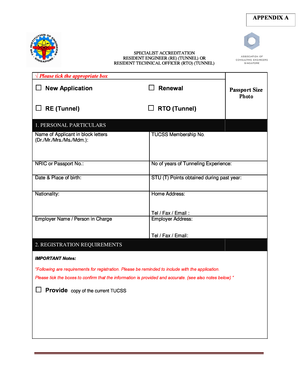 Fillable Online APPENDIX A New bApplicationb Renewal Passport Size Photo RE bb Fax Email Print ...