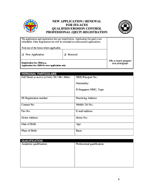 Fillable Online QECP Application Form- 15 Jan 09doc Fax Email Print ...