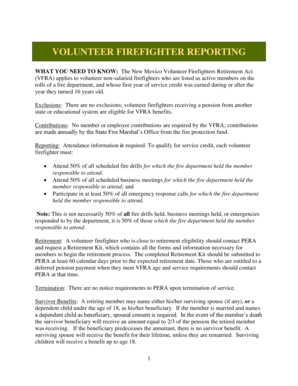 Fillable Online Volunteer firefighter reporting - Public Employees ...