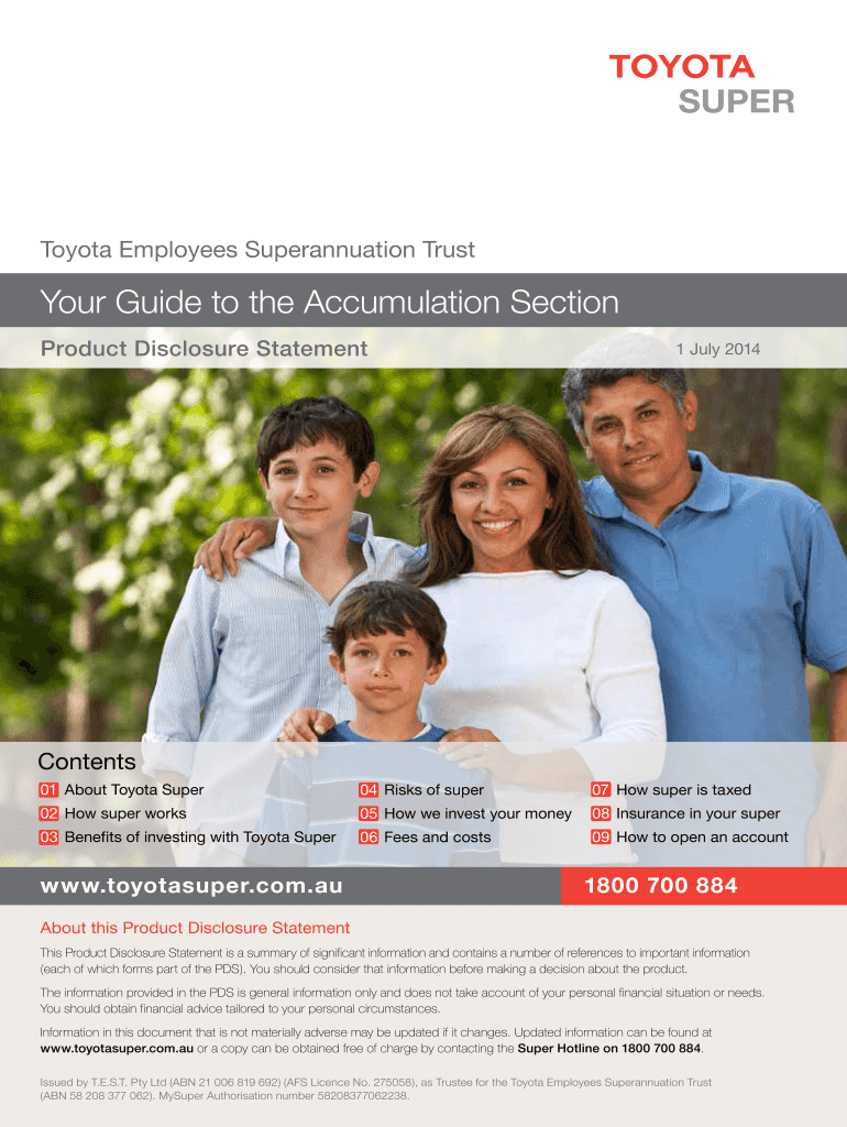 Fillable Online Toyota Employees Superannuation Trust Fax Email Print ...