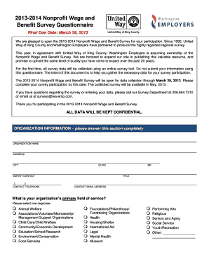 Fillable Online Benefit Survey Questionnaire Fax Email Print - pdfFiller