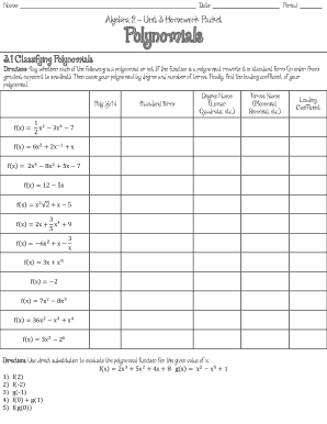 Fillable Online msfta 31 Classifying Polynomials - msfta Fax Email ...
