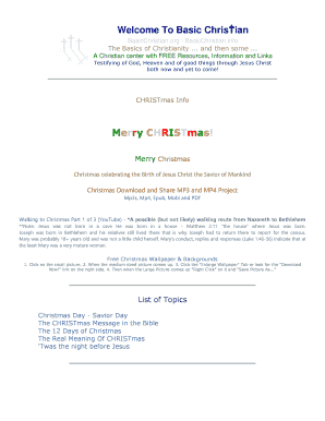 Fillable Online Welcome To Basic Christian Fax Email Print - pdfFiller